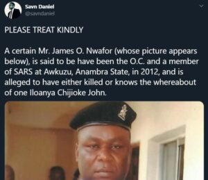 Nigerians share horrifying stories about Awkuzu SARS and CSP James ...