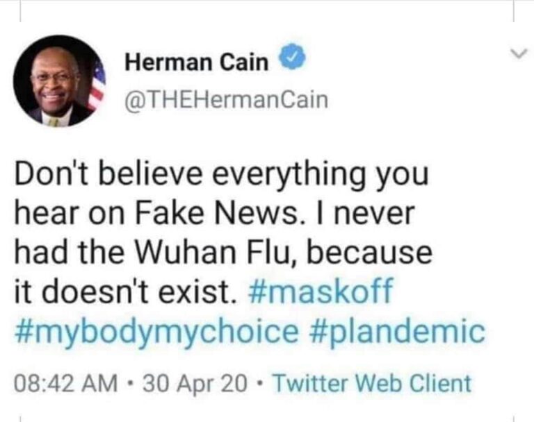 US politician and CEO Herman Cain dies of coronavirus after calling it ...