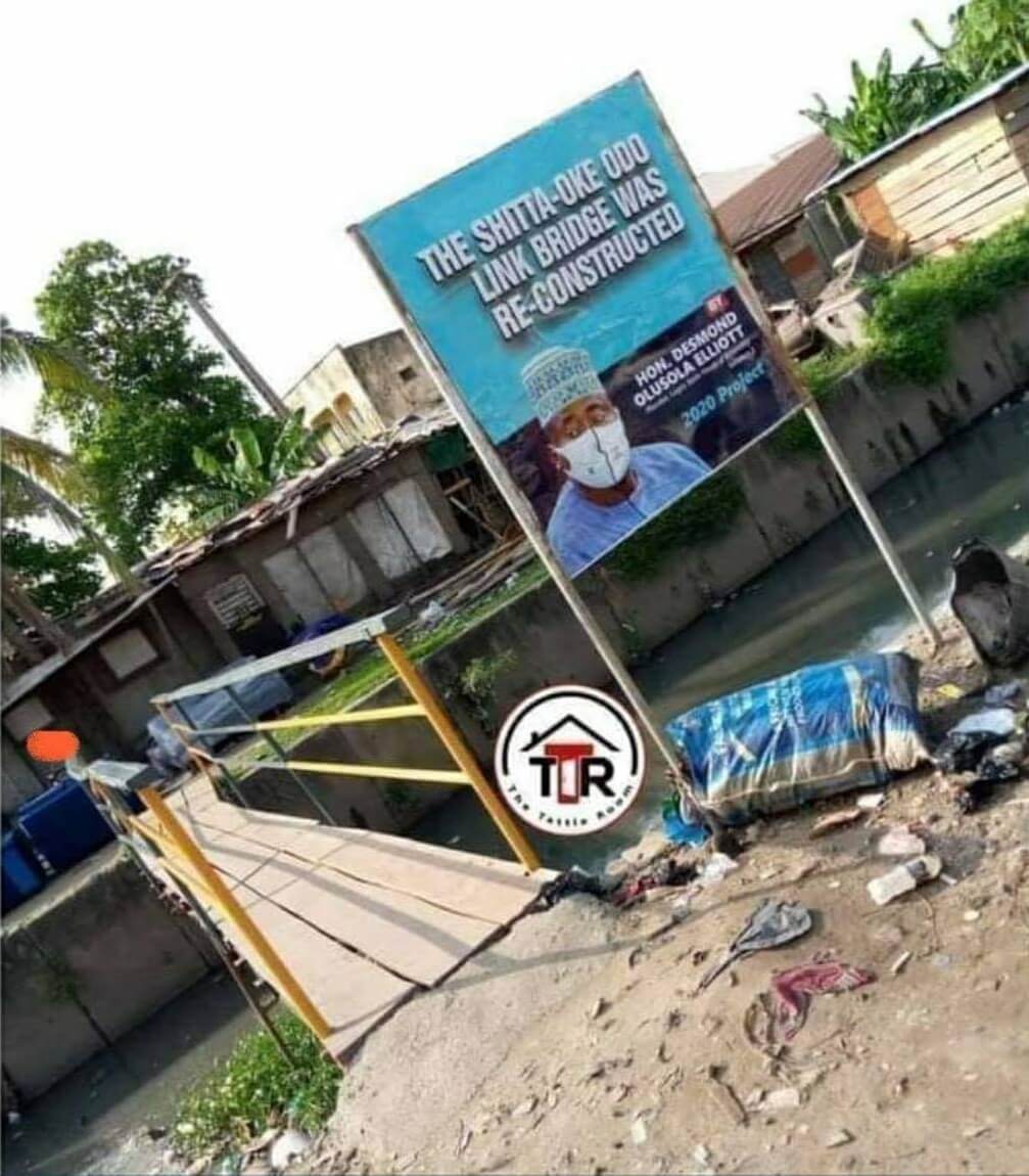 Nigerians blast Desmond Elliot over 'tacky' constituency bridge project ...