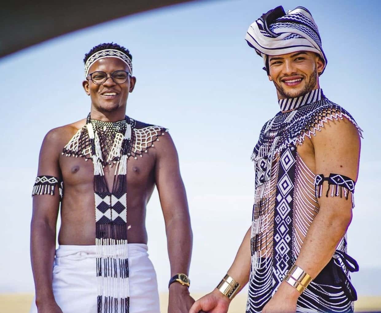 South African gay couple wed in traditional outfits - DNB Stories Africa