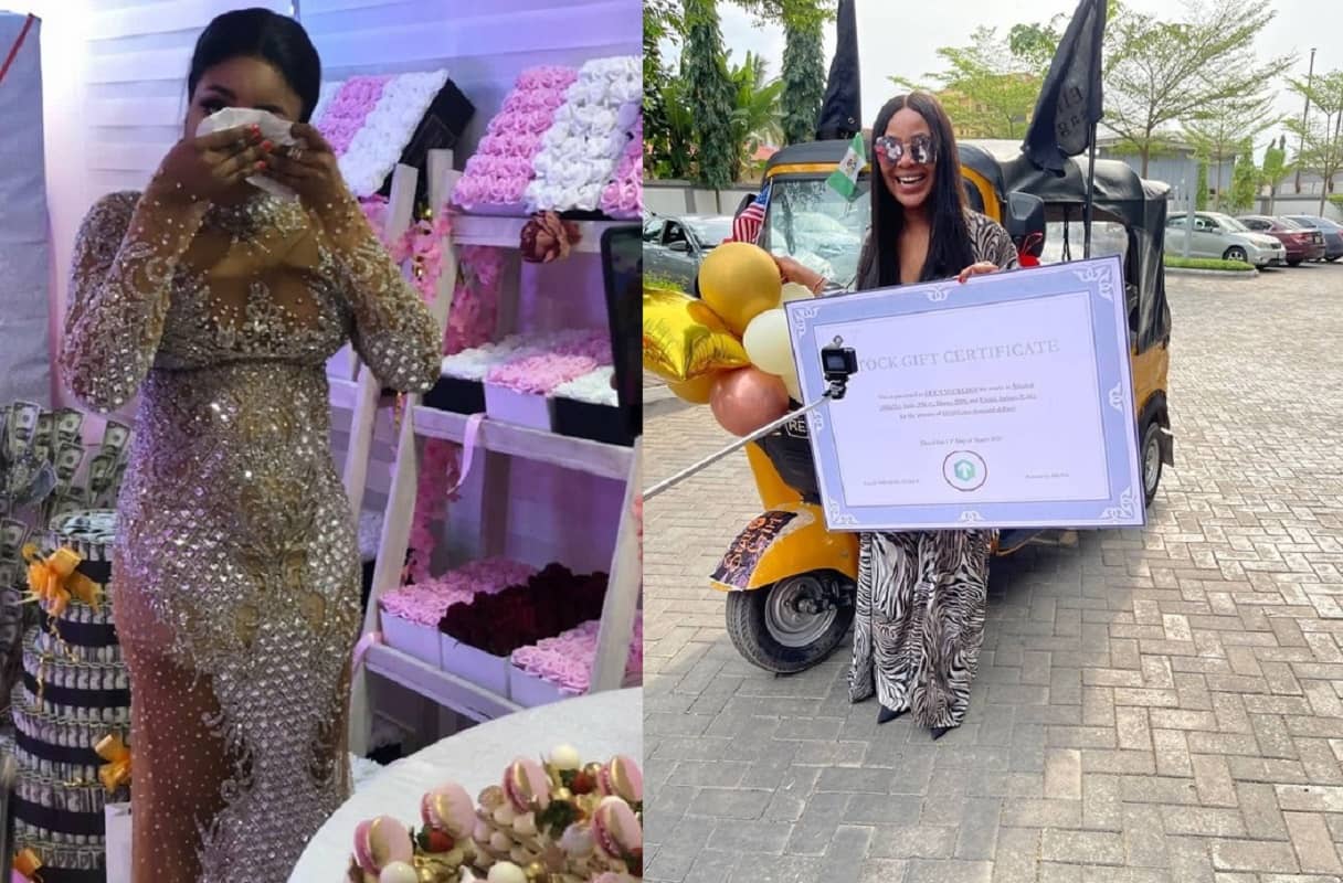 BBNaija Erica cries as fans present her a 3-bedroom apartment and Keke ...