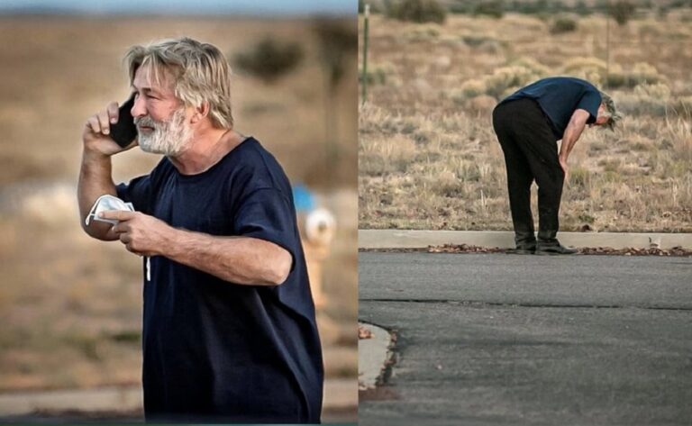 Actor Alec Baldwin looks distraught after he accidentally shot and ...