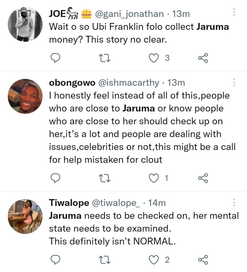 Jaruma asks BBNaija Tacha, others to refund all the money she gave them ...